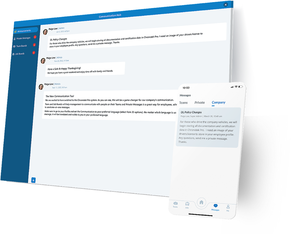 Communications | Easy & Secure Tools | Chronotek Pro